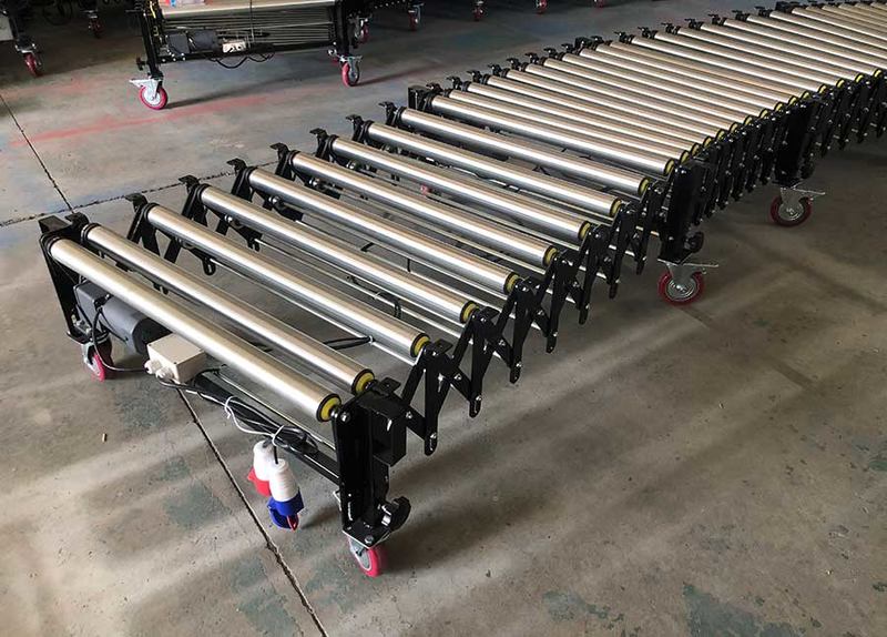 Extendable Power Roller Conveyor With Side Guide Rollers Yifan Conveyor